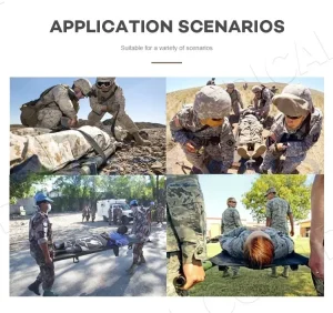 Stretcher Four-Fold Carbon Fiber Medical Stretcher Teslin Fabric ...